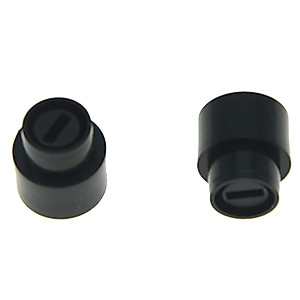 KAISH Pack of 2 Black Barrel Switch Tip 3 Way or 4 Way Pickup Selector Switch Knobs for USA Tele/Telecaster