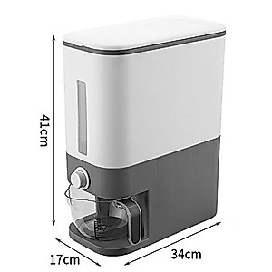 Automatic Plastic Cereal Dispenser Storage Box Measuring Cup Kitchen Food Tank Rice Container Organizer Grain Storage Cans