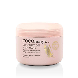 Cocomagic Coconut Oil Hair Mask - Repairs Damage, Prevents Frizz, Restores & Adds Shine | Protein Rich & Extra Hydrating | Paraben Free, Cruelty Free, Made in USA (8 oz)