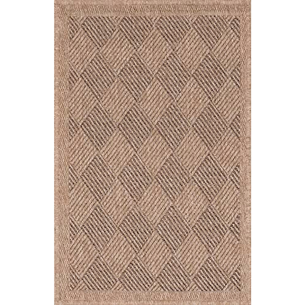 Adiva Rugs Jute Sisal Area Rug in Natural Look for Indoor Outdoor Use, Comfortable, Strong, Durable, Patio, Porch, Hallway (Mocca, 2’ X 3’)