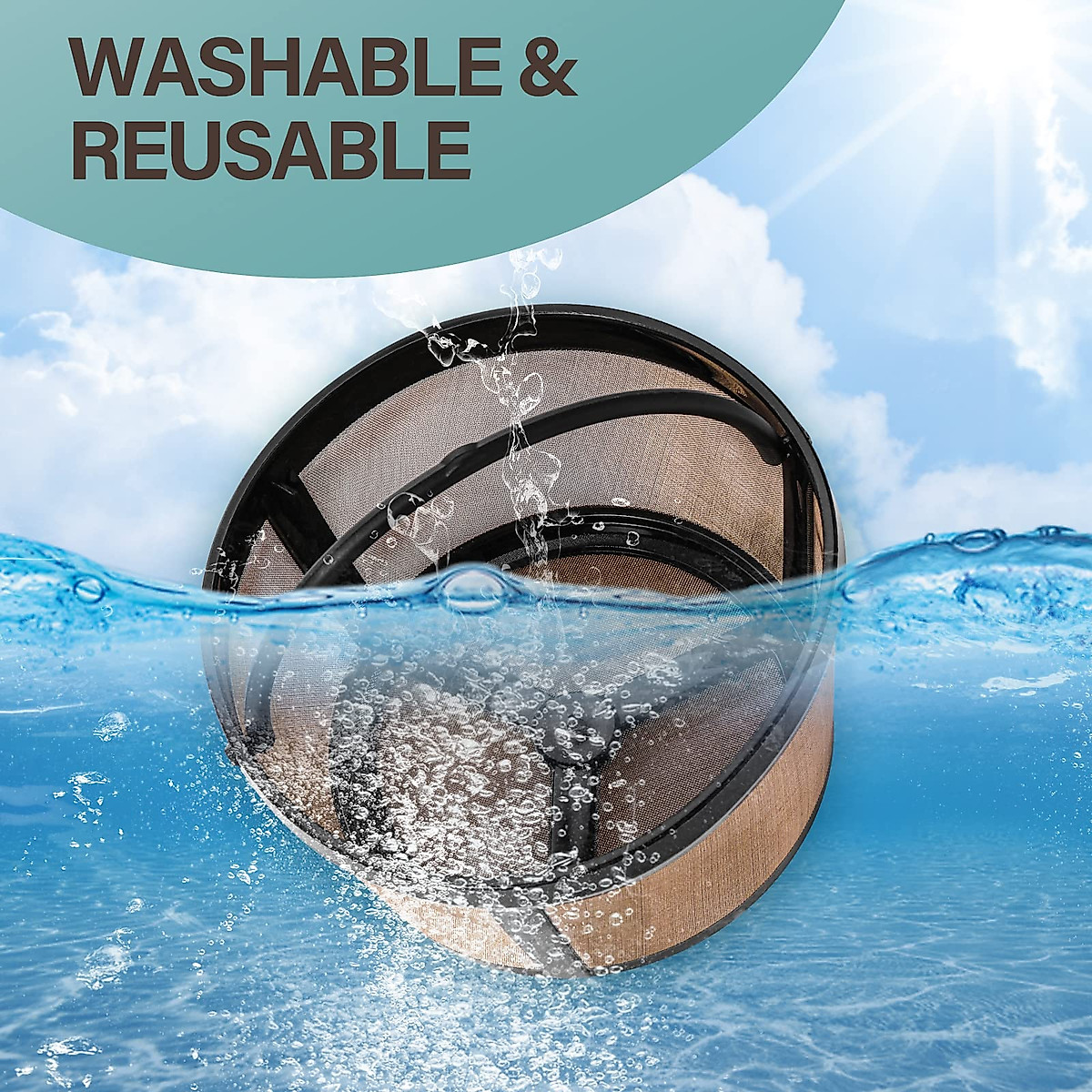 Prasacco Reusable Coffee Filter, 4 Cup Basket Coffee Filters Replacement Coffee Filter Permanent Filter Coffee Replacment Coffee Filter for Mr. Coffee Coffee Makers and Brewers (1 PC)