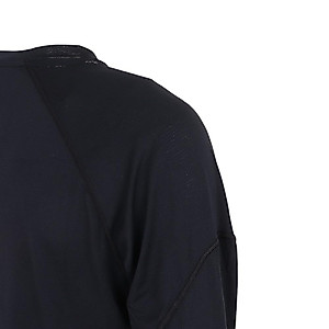 Salomon Mens Cross Run Ls Tee T-Shirt, Deep Black, Small US