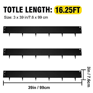 Steel Landscape Edging Steel Lawn Edging Landscape Garden Border Edging Border (40 x 3inch (Pack of 5))