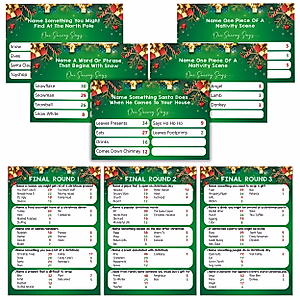 Christmas Feud Games, Friendly Feud Games, Family Activity, Family Games for Game Night, Baby Shower Game, Party Supplies for Adults, Xmas Holiday Party Game and Activity Decorations (f001)