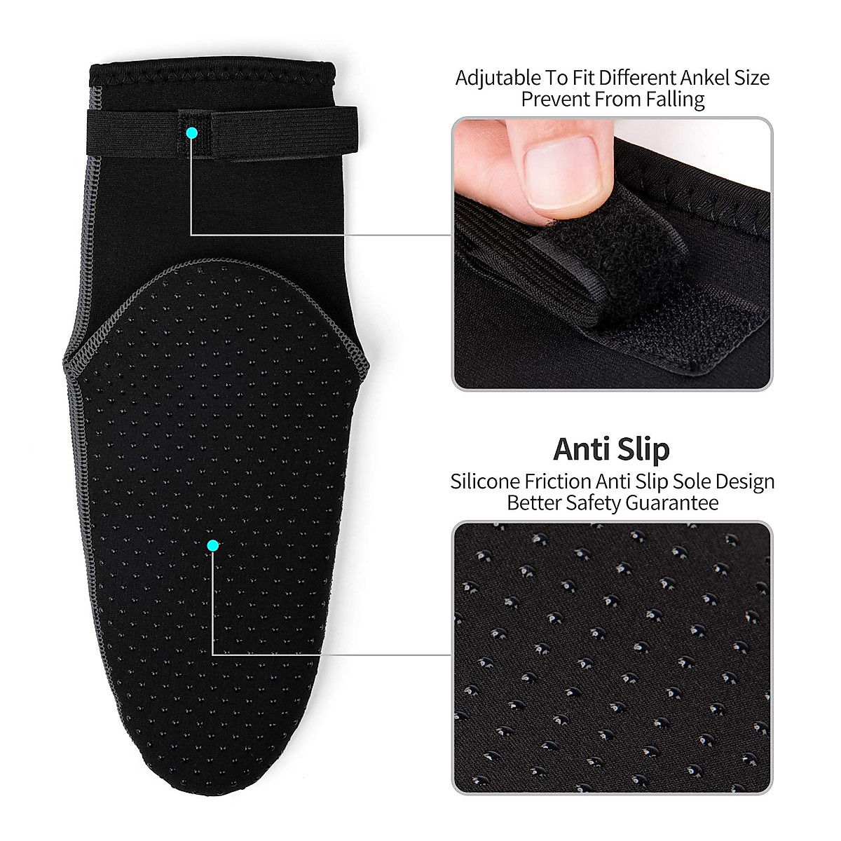 COPOZZ Diving Socks 3mm Neoprene Beach Water Socks-Anti Slip for Snorkel Swim Youth Men Women