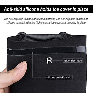 CXWXC Cycling Toe Covers for Men Women - Cycling Shoe Covers Winter Waterproof Breathable - Bike Overshoes Cold Weather Thermal Warm Black