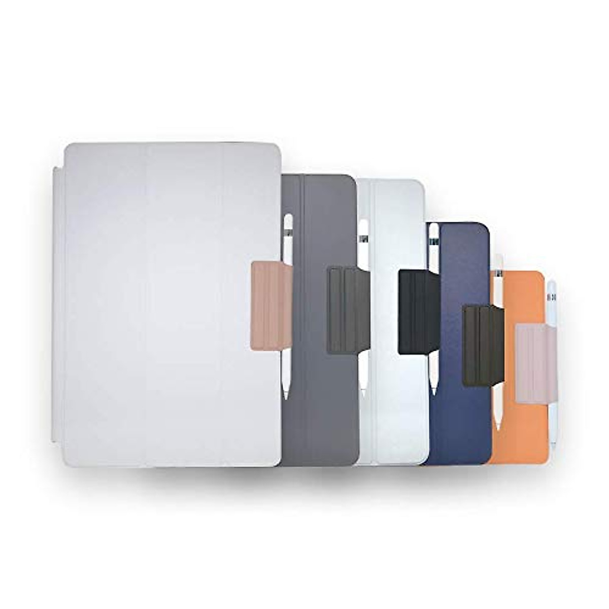 OFA Pencil Holder Case Compatible with Pencil 1st/2nd/Pro, Functional, Foldable, Built-in Magnetics Cover Accessories, Apple Pencil 2nd / Pro Wireless Charging, Fure White