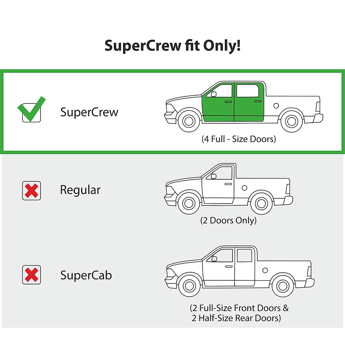 Goodyear Shatterproof Window Deflectors for Trucks Ford F150 2009-2014 SuperCrew, Tape-on Rain Guards, Window Visors, Vent Deflector, Vent Visor, Truck Accessories, 4 pcs- GY003110