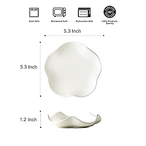 Cute Spoon Rest for Stove Top, Ceramic Spoon Holder for Kitchen Counter, 5.3 Inches Coffee Spoon Holder Utensil Rest, Cooking Gifts for Housewarming, Wedding, White