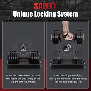 Flash Limp Adjustable Dumbbell 55LB Single Dumbbell 5 in 1 Dumbbell Weight Adjust with Anti-Slip Metal Handle, Ideal for Full-Body Home Gym Workouts