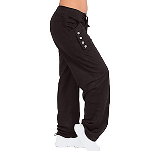 Sweatpants Women Drawstring Elastic Waist Loose Fit Crop Straight Pants Running Workout Casual Trousers