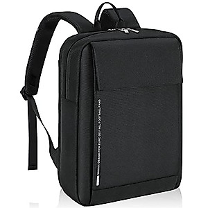LANDICI Travel Laptop Backpack,Slim Business Work Commuter Back Pack for Men Women,Waterproof College Computer Bag with Laptop Compartment Fits 14 15 15.6 Inch Notebook,Black