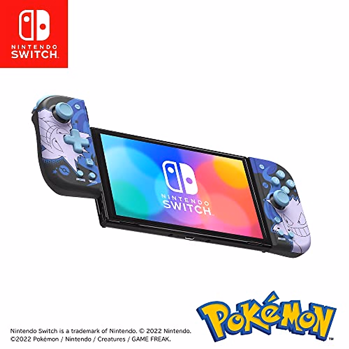 HORI Nintendo Switch Split Pad Compact (Gengar) - Ergonomic Controller for Handheld Mode - Officially Licensed by Nintendo & Pokémon