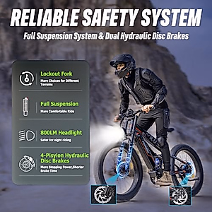 FREESKY Alaska Pro [2024 Newest] Dual Battery Electric Bike for Adults 2000W 48V 35Ah 38MPH&155 Miles Long Range 26" Fat Tire Full Suspension E Bike with Dual Hydraulic Brakes
