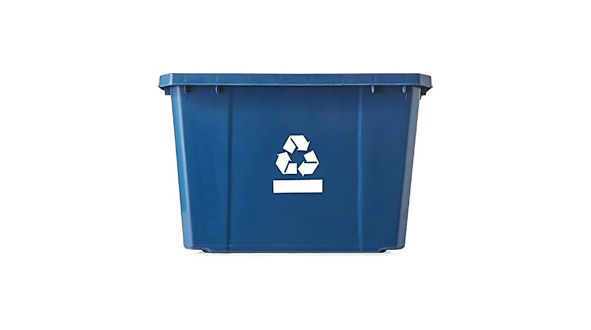 Gracious Living Medium Sized Plastic Curbside 17 Gallon Home or Office ...