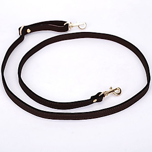 VanEnjoy Adjustable Genuine Leather Crossbody Straps Replacement - Width 1/2“, Length 25”-51” (Expresso)