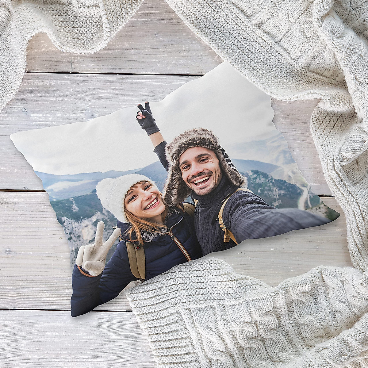 Custom Love, Couple Photo Pillowcase w Any Picture | 30x20 - Optional Pillow Insert | Personalized Pillow Cover with Your Loved Ones | Custom Gifts w Any Picture, Couple Gifts