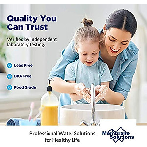 Membrane Solutions 10 Micron Sediment Water Filter Replacement Polypropylene Cartridge 10"x 2.5" for Whole House RO System, Compatible with Aqua-Pure AP110, GE FXUSC,WHKF-GD05,Culligan P5-6 Pack