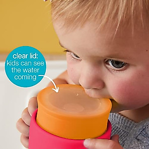 b.box NEW 360 Cup (8.5oz) | Toddler Sippy Cup & Trainer Cup with Silicone Drinking Rim | Spill Proof Locking Mechanism for On the Go | Dishwasher Safe | Babies 6m+ to Toddlers (Emerald Forest)