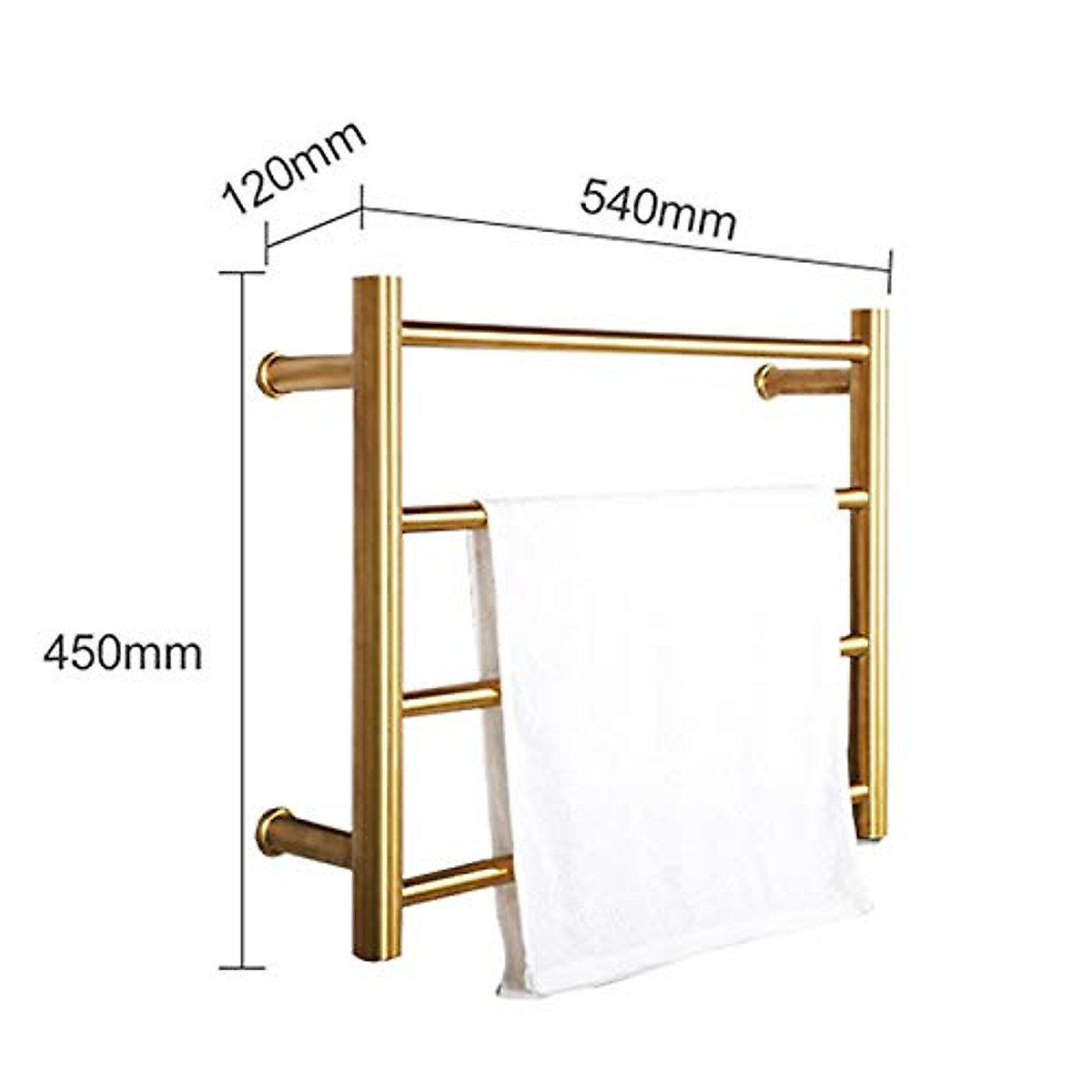 Bathroom Towel Warmer Electric Heated Towel Rack, Electric Heated Towel Drying Rack, 10-Bar Wall Mounted Towel Warmer with Timing Function, 304 Stainless Steel Polished Heated Towel Rail for Bathroom,