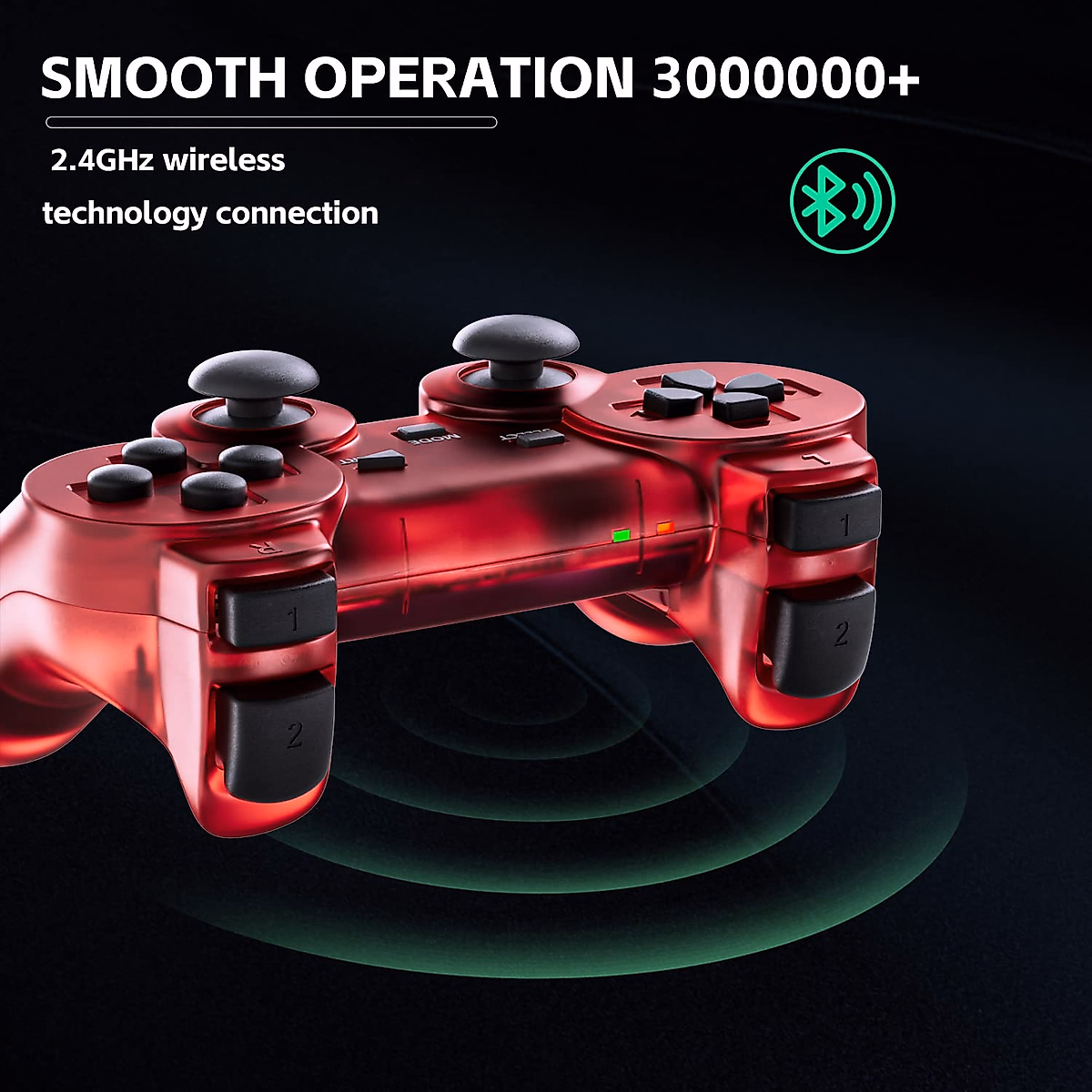 Wireless Controller for PS2 Play Station 2 Dual Vibration 2 (Blue Red Green Purple)