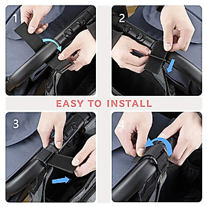 Baby Stroller Organizer with Non Slip Straps - Stroller Organizer Bag with Big Capacity, Waterproof Pocket and Insulated Cup Holders by LENTA MALL