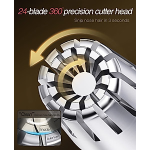 EKE Nose Hair Trimmer, Manual Nose Hair Remover Without Batteries, with 12 Double-Edged Blades, Painless, Waterproof, Easy to Clean and Carry.