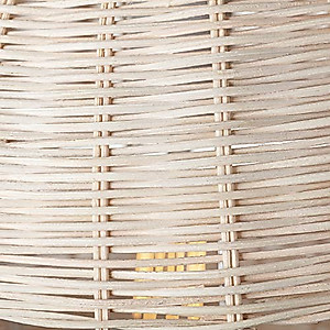 Globe Electric 61015 1-Light Pendant, Natural Woven Twine, Designer White Cloth Cord, Bulb Included