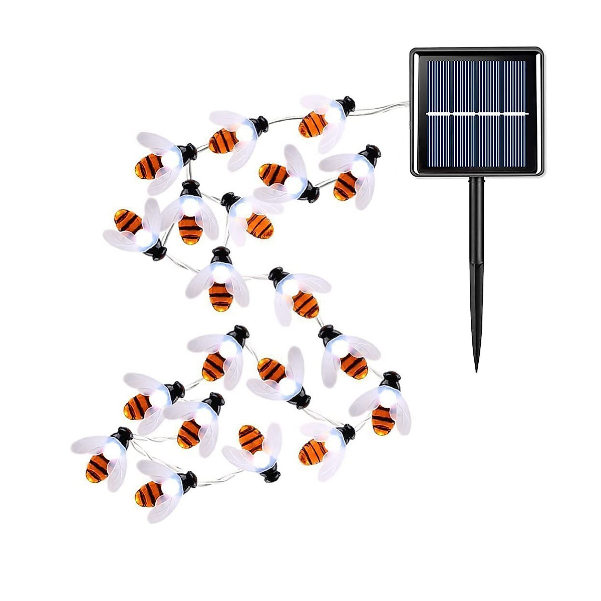 ALEVAK Honeybee Fairy String Lights Decorations - Honeybee 40 LED Waterproof Solar Power Led String Lights for Party, Wedding, House, Yard, Garden