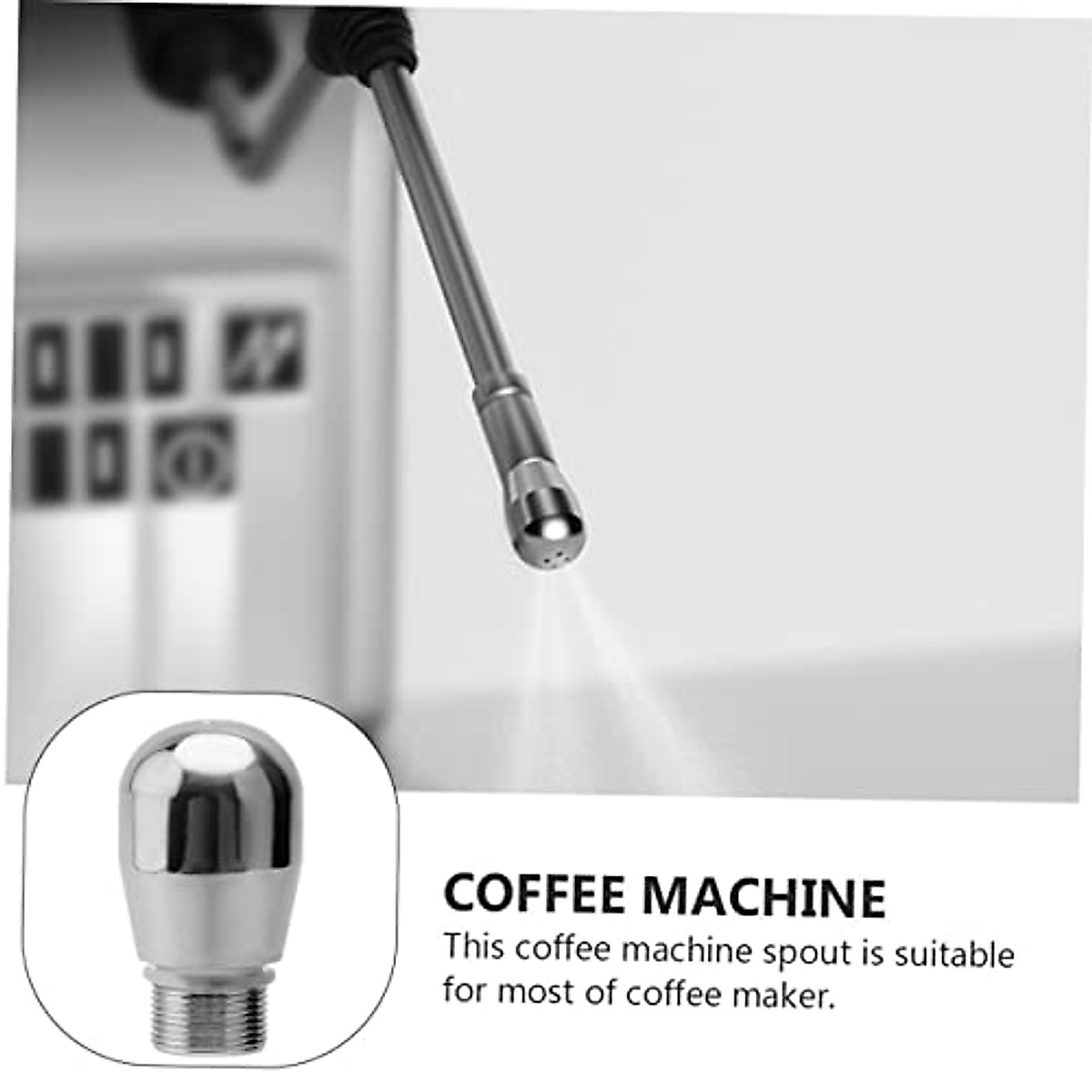 OKUMEYR Coffee Steamer Coffee Machine Coffee Makers Coffee Maker Accessory Coffee Maker Steam Nozzle Milk Maker Steam Nozzle Foams Steam Nozzle Milk Foam Stainless Steel Office Refit