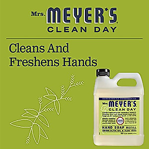 MRS. MEYER'S CLEAN DAY Hand Soap Refill, Made with Essential Oils, Biodegradable Formula, Lemon Verbena, 33 Fl. Oz - Pack Of 2