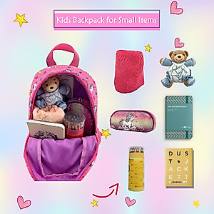 HAPPYSUNNY Toddler Backpack Reversible Sequin 13 Inch Lightweight for Preschool and Kindergarten Children, Kid Backpack, Mini School Bag Bookbag for 3-5 Years Girls