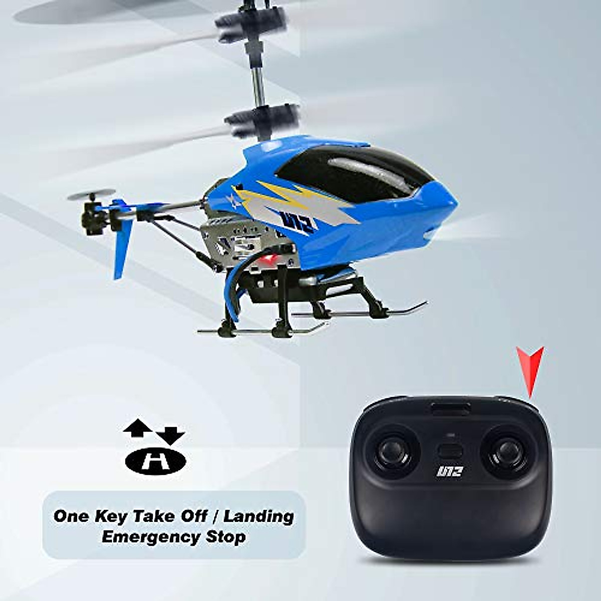 Cheerwing U12 Remote Control Helicopter with Altitude Hold, Mini RC Helicopter for Adults Kids, One Key take Off/Landing and 2 Batteries