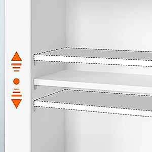 Topeakmart Over The Toilet Storage Cabinet with Adjustable Shelf and Double Tempered Glass Doors, Free Standing Toilet Rack with Open Storage Shelf, White