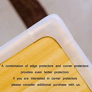 Wall Corner Protector, Safety Baby Proofing Corner Cushion Table Edge Strip Protective Guard Table Corner Edge Furniture Protectors with Double Side Tape