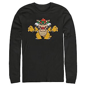 Nintendo Men's Just Bowser T-Shirt, X-Large, Black