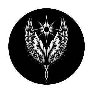 Angels Wings with Sun Guardian-Angel with Sun Rays PopSockets Swappable PopGrip