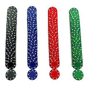 SEETOOOGAMES Casino Poker Chips - 100 Pieces 11.5g Suited Design - 4 Colors (25 red, 25 Green,25 Blue,25 Black)