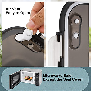 Hacaroa 3 Pack 51 Oz Bento Lunch Box with Spoon, Plastic Food Storage Box with 3 Compartments, Leak-proof Lunch Container for Adults, Work and Travel, 3 Colors