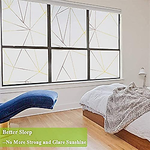 XENITE Window Privacy Film New Window Privacy Film Stained Glass Vinyl Self Adhesive Window Cling Static Cling Frosted Heat Insulation Window Sticker for Home one Way Window Film Window (Color : 60 X