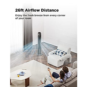 PELONIS 40''Oscillating Tower Fan | Remote Control | Quiet Stand Up Fan| Black & 30 Inch Oscillating Tower Fan, Black