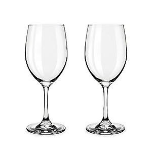 True Stemmed Wine Glasses, Lead-Free Crystal Glassware for Red and White Wine, Dishwasher Safe, Set of 4, 14 Oz
