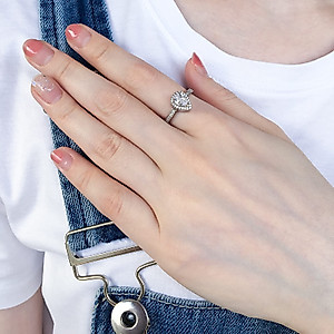 925 Sterling Silver Teardrop Urn Rings Hold Loved Ones Ashes, CZ Cremation Memorial Ring Keepsake Jewelry for Women(White, 7)