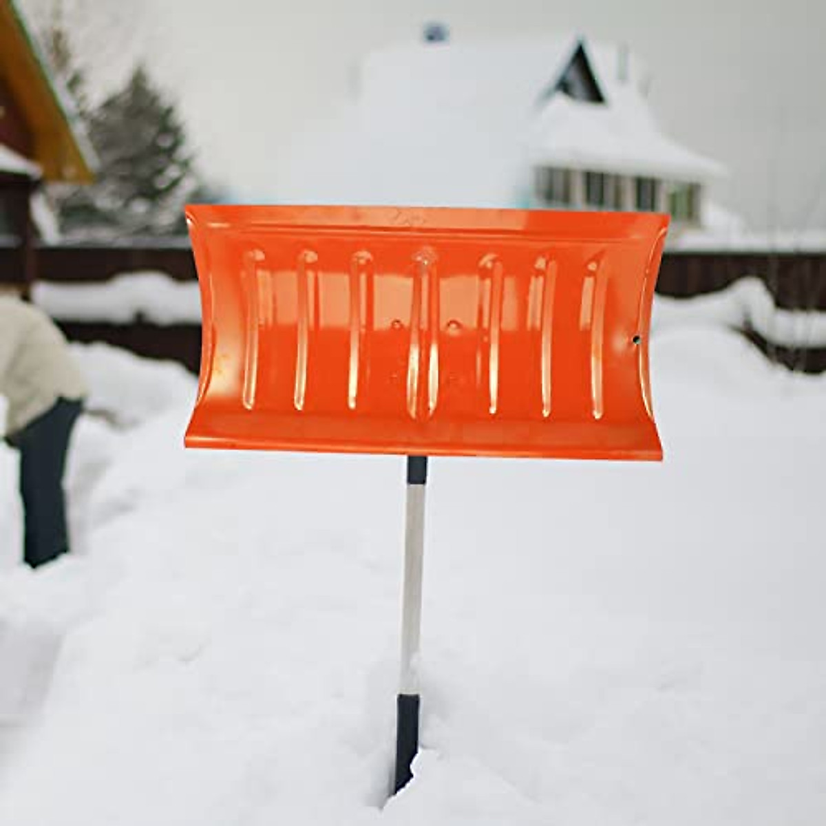 BESPORTBLE Household Ice Scraper Snow Shovel Snow Cleaning Pusher Ice Scraper Frost and Snow Removal Emergency Snow Tools for Driveway Pathway Car Trunk Vehicle Camping Garden Beach Snow Shovel