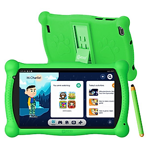 Contixo Kids Tablet V10, 7-inch HD, Ages 3-7, Toddler Tablet with Sleeve Bag Bundle, Learning Tablet Set for Children - Green