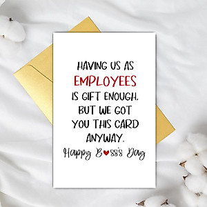 Supoeguk Happy Boss's Day Card for Boss, Funny Boss's Day Card from Employees, Boss Appreciation Card On Boss's Day