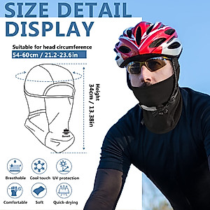 Botack Balaclava Face Mask Sun UV Protection Breathable Full Head Mask for Men Women Skiing Cycling