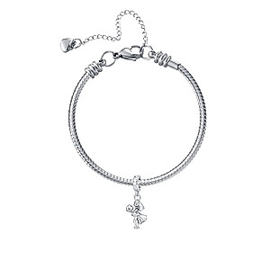 YSAHan Marriage Wedding Charm Mr. &Mrs. Bridal Bride & Groom Charm Bead fit European Bracelets, Silver, (Aut-26_Wedding)