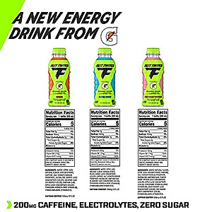 Fast Twitch Energy Drink from the Makers of Gatorade, Glacier Freeze, Strawberry Lemonade, Orange Variety Pack, 12 Fl Oz (Pack of 12)