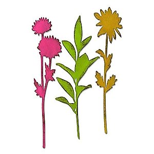 Sizzix - 664170 Large Stems Dies, One Size, Multicolor